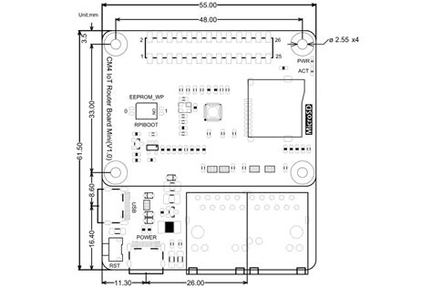 raspberry pi compute module 4 iot router carrier board mini robotshop