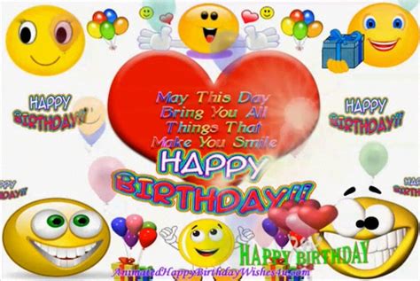 Happy Birthday Moving Emoticon