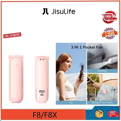 Jisulife F8 พัดลมมือถือขนาดเล ็ ก พัดลมพกพา Usb แบบพกพาแบบชาร ์ จไฟได ้