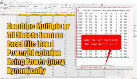 Combine Multiple Or All Sheets From An Excel File Into A Power Bi Solution Using Power Query