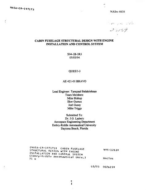PDF CABIN FUSELAGE STRUCTURAL DESIGN WITH ENGINE DOKUMEN TIPS