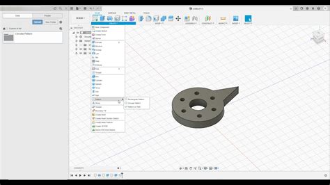 Fusion 360 In 60 Circular Pattern Youtube