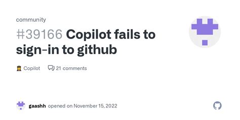 Copilot Fails To Sign In To Github Community Discussion GitHub