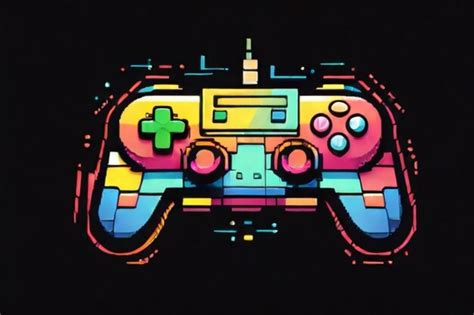 Colorful Game Controller Premium Ai Generated Image