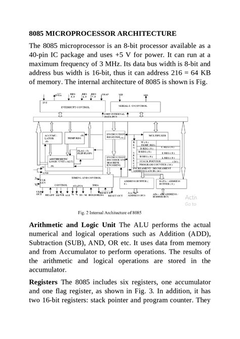 8085 microprocessor architecture docsity
