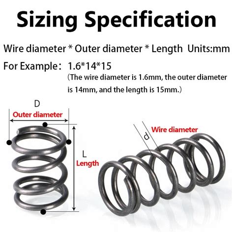 Compression Spring Spring Pressure SpringLong Spring Wire Diameter 4 0mm Outer Diameter 20 60mm