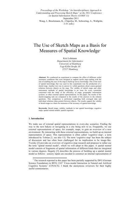 the use of sketch maps as a basis for measures of spatial