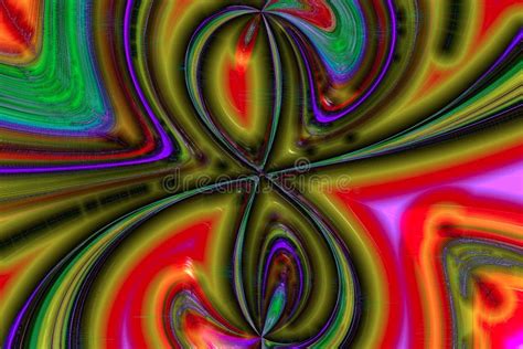 Abstract Colorful Curved Lines And Waves Stock Illustration
