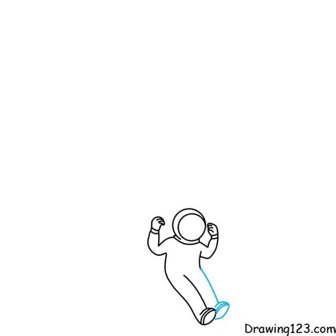 الخطوة 5 ارسم تفاصيل صغيرة على بدلة رائد الفضاء التي يرتديها