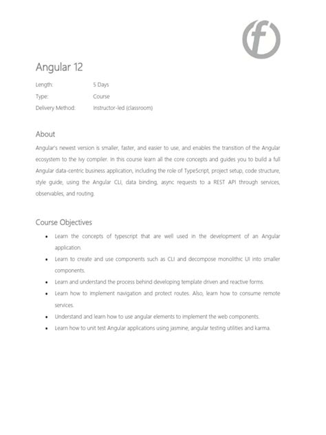 Angular 12 Pdf