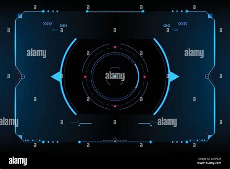 Abstract Circle Connection Futuristic With Flare Light On Grid Background Future Concept Vector