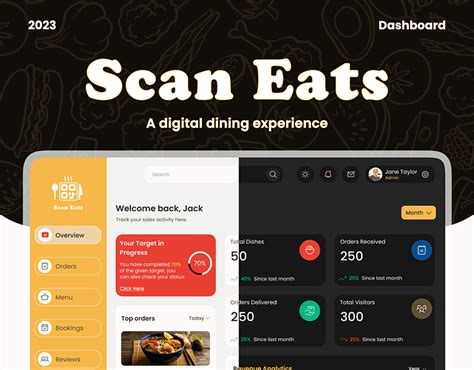 Scan Eats Dashboard UI Design Behance
