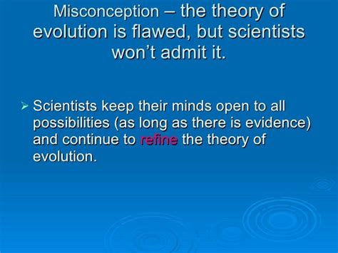 Evolution Misconceptions