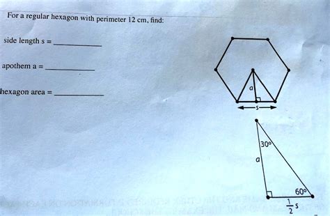 Solved For A Regular Hexagon With Perimeter [2 Cm Find Side Length