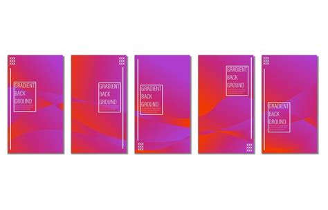 Set Of Vector Colorful Abstract Fluid Gradient Background 22655062