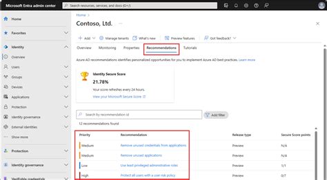 如何使用 Microsoft Entra 建議 Microsoft Entra Id Microsoft Learn