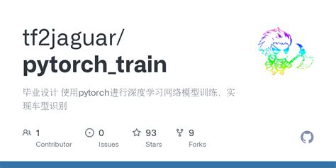 Github Tf2jaguarpytorchtrain 毕业设计 使用pytorch进行深度学习网络模型训练，实现车型识别