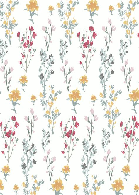 Beautiful Watercolor Flowers Seamless Background Flowers Watercolor