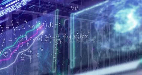 Animation Of Data Processing Over Server Room Stock Video Video Of Network Cloud 256803175