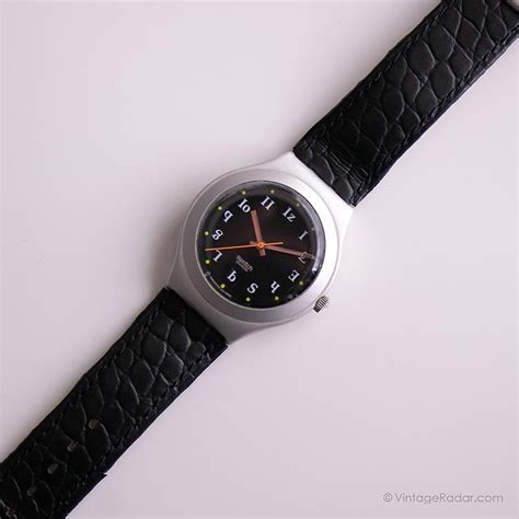 Vintage 1995 Swatch Ygs1004 Crazy Alphabet Watch Black Swatch Watch Vintage Radar