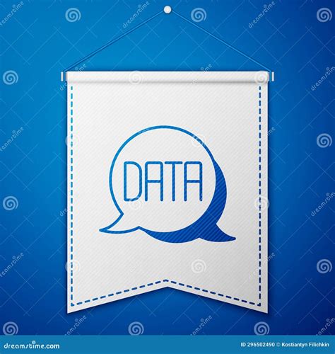 Blue Data Analysis Icon Isolated On Blue Background Business Data
