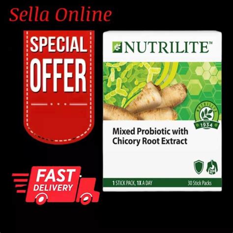Amway Nutrilite Mixed Probiotic With Chicory Root Extract 30 Sticksbox