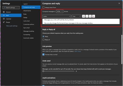 How To Change The Default Font Type And Size In Outlook Android Authority
