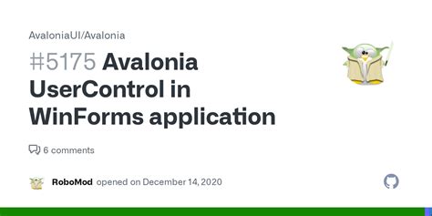 avalonia usercontrol in winforms application · issue 5175 · avaloniaui
