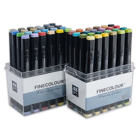 FINECOLOUR Спиртовые маркеры "Brush" в наборах купить в Москве недорого ...