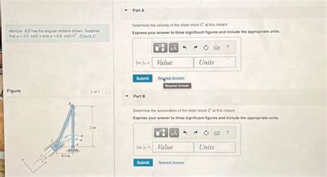 Solved Member Ab Has The Angular Motions Shown Suppose That