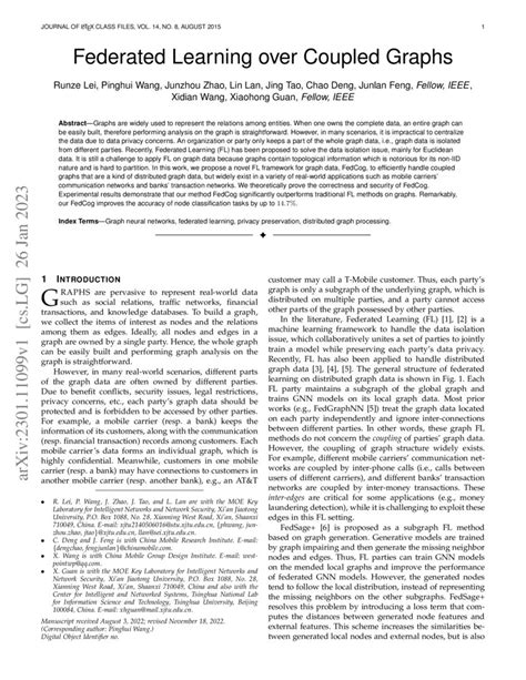 Federated Learning Over Coupled Graphs DeepAI