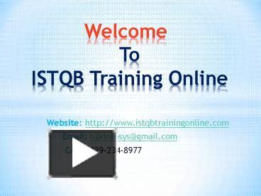 ISTQB Online Training And Placement Assistance Presentation Free To Download