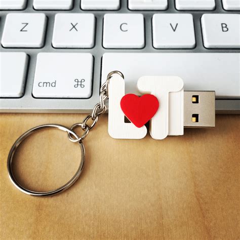 Usb Flash Drive With Initials For Couples Layerica