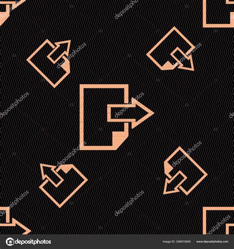 Export File Icon File Document Symbol Seamless Pattern Geometric Texture Stock Vector Image By