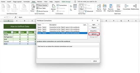 How To Unpivot Data On Excel