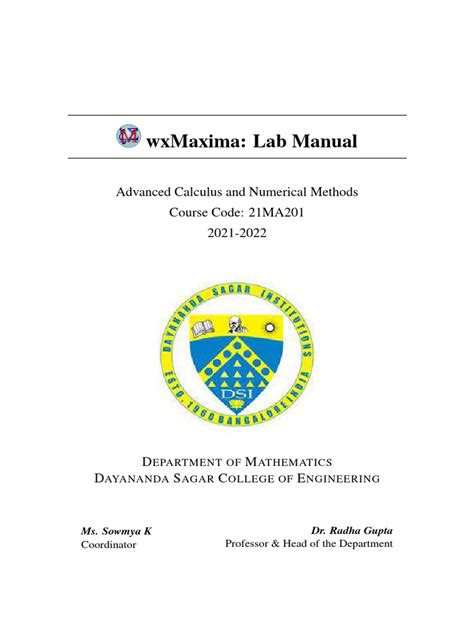 Lab Manual Wxmaxima Download Free Pdf Mathematics Algebra