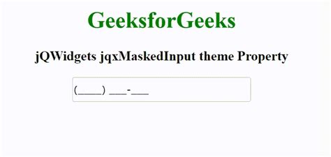 Jqwidgets Jqxmaskedinput 主题属性 码农参考