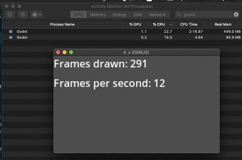 Godot 4x Uses Minimum 20 Cpu On Mac While Debugging Intel · Issue