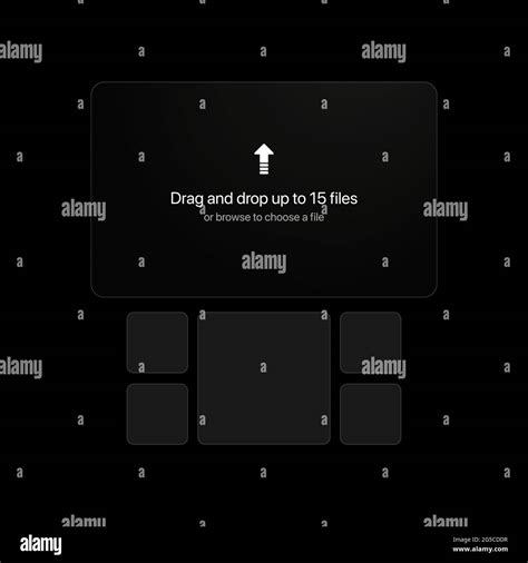 Drag And Drop Files Panel With Transparent Background User Interface For Downloading Files On