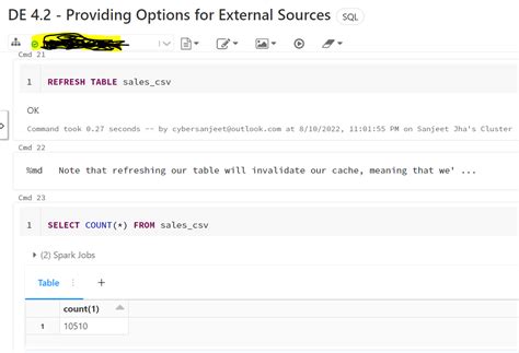 The Refresh Table Command Doesnt Seem To Invalida Databricks