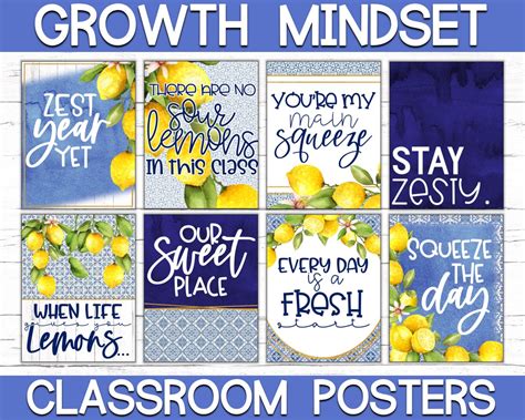 Classroom Posters Lemon Classroom Decor Classroom Sign Lemon Print