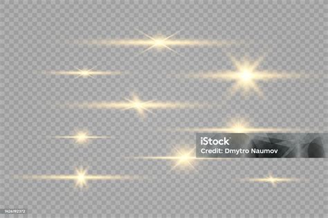 밝고 아름다운 별들의 집합 조명 효과 밝은 별 일러스트레이션을위한 아름다운 빛 크리스마스 스타 하얀 불꽃은 특별한 빛으로 반짝입니다 투명한 배경에 벡터 반짝임 광선에 대한
