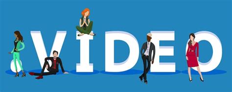 Premium Vector People On Video For Web Mobile App Presentations