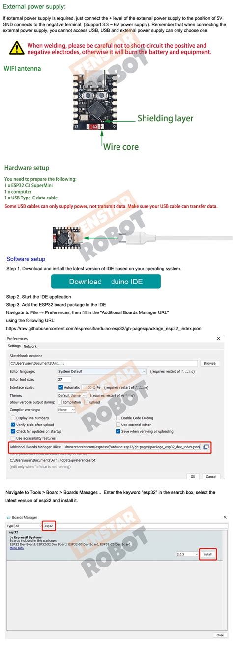 Esp32 C3 Development Board Esp32 C3 Supermini Wifi Bluetooth For Arduino