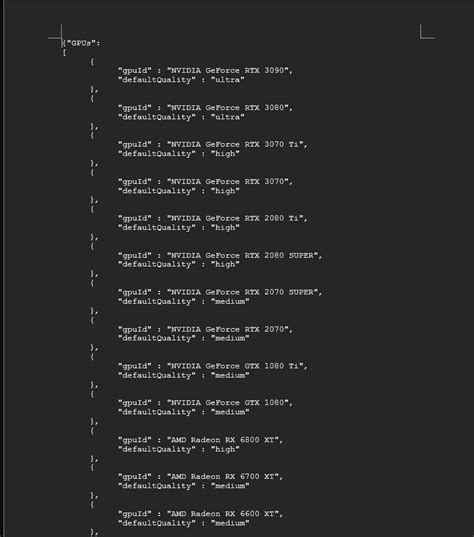 defaultglobalgraphicssettings json file from the gamepass version my 3070 can t even get 60 fps