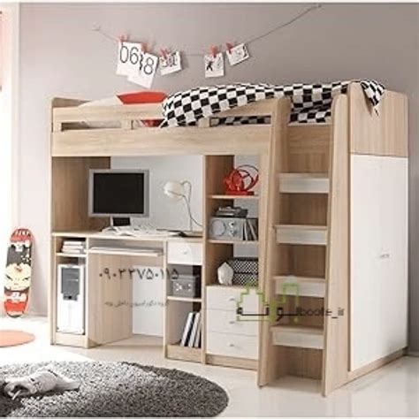 خرید و قیمت تخت دو طبقه همراه میز تحریر و کمد ،ارسال پسکرایه است از