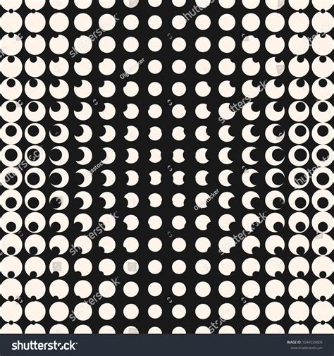 Vector Geometric Halftone Seamless Pattern Circles Stock Vector Royalty Free 1044539605