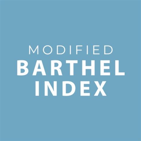 Modified Barthel Index For Adl By Florin Nedea