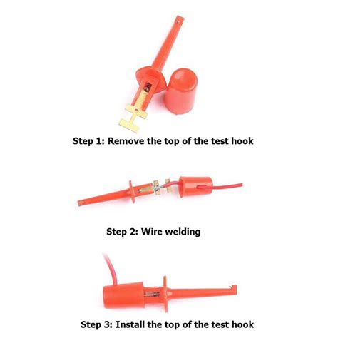 Round Small Single Test Hook Clip 3 Pcs Makers Electronics