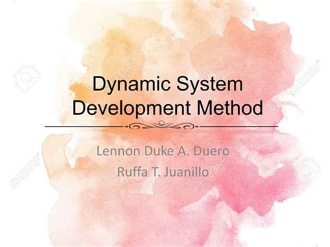 dynamic system development method ppt